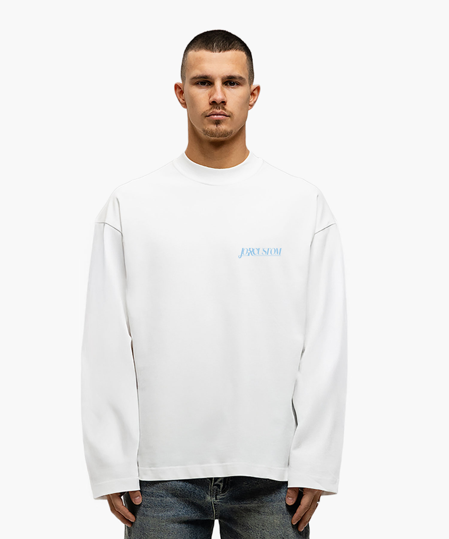 JORCUSTOM - Script Longsleeve T-Shirt White