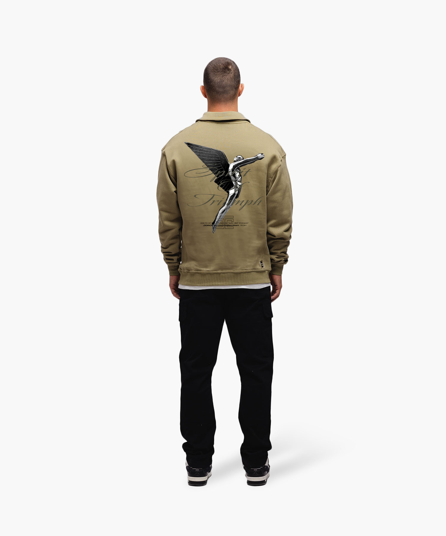 JorCustom - Triumph Quarter Zip Sweater TitaniumGrey