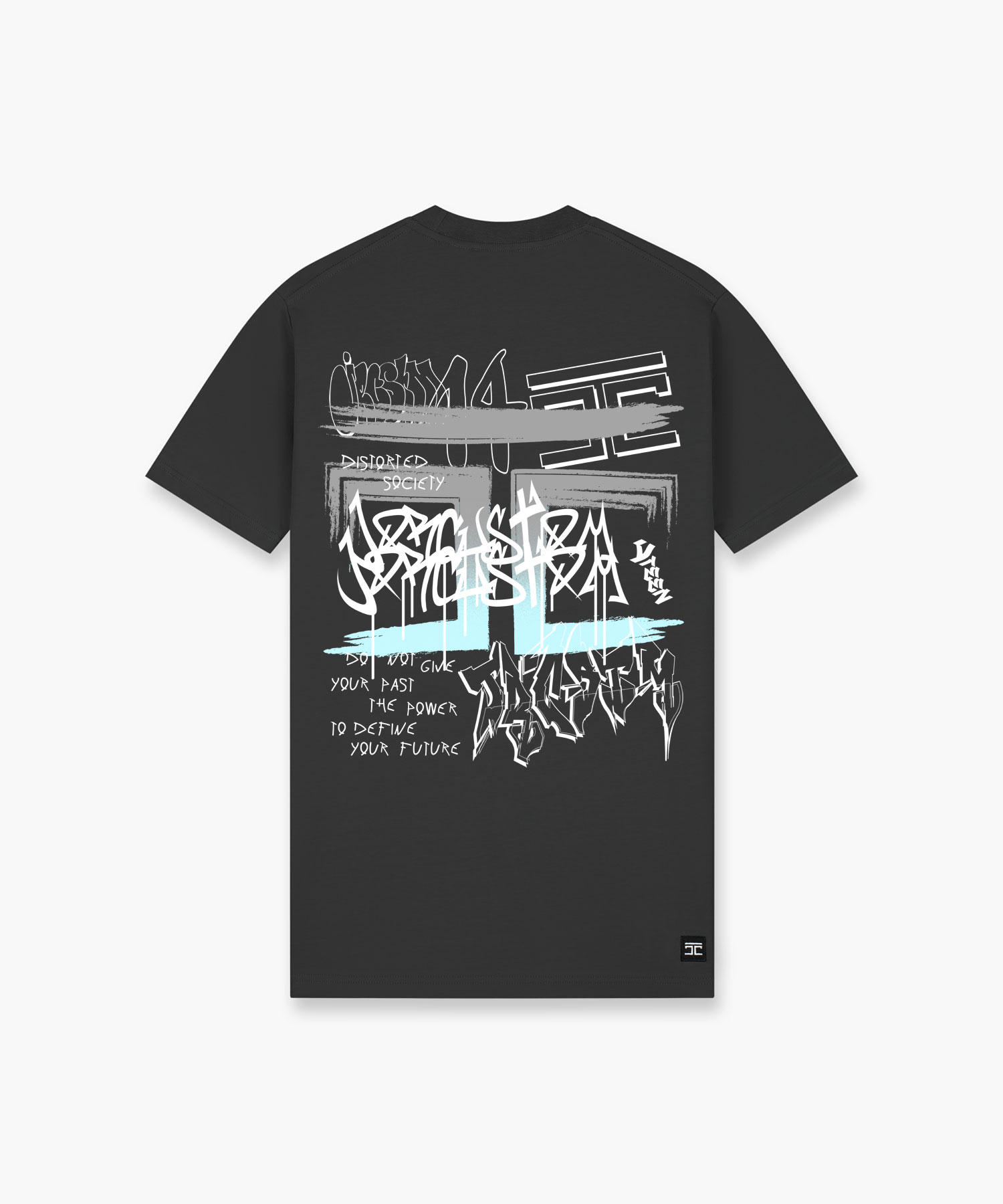 JORCUSTOM - Graffiti Slim Fit T-Shirt DarkGrey