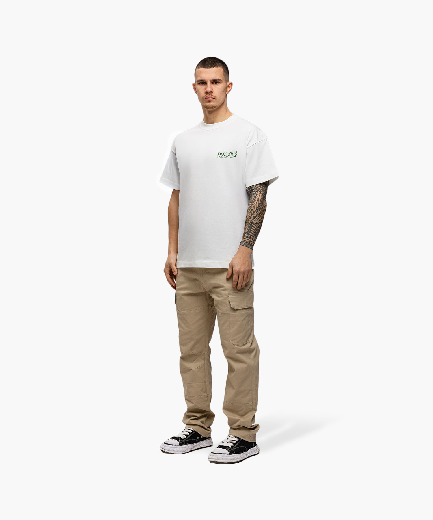 JORCUSTOM - Script Loose Fit T-Shirt White