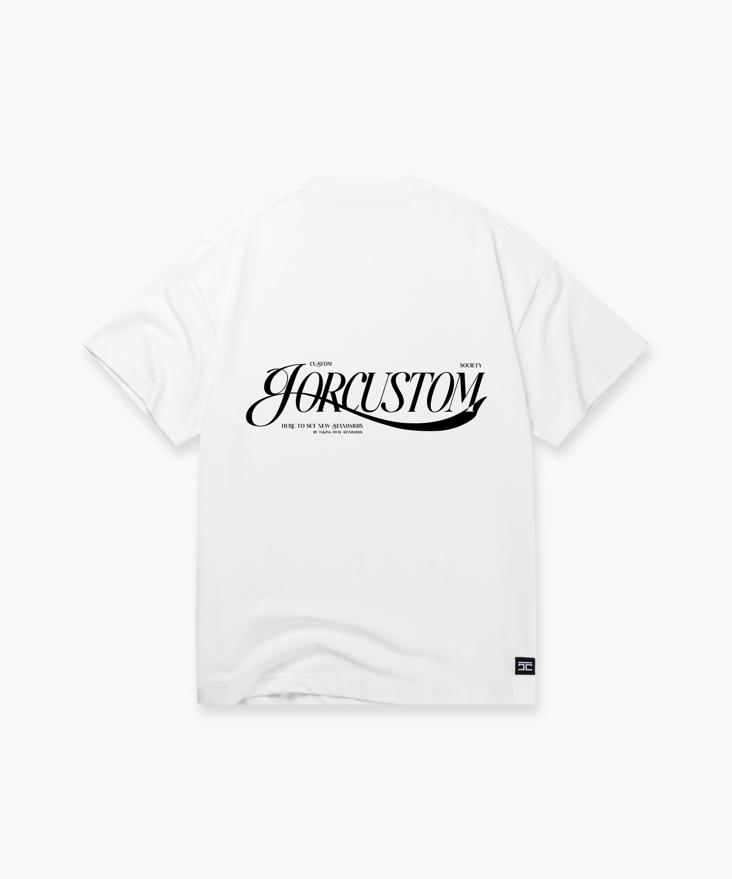JORCUSTOM - Script MeshSet Loose Fit T-Shirt White-Black